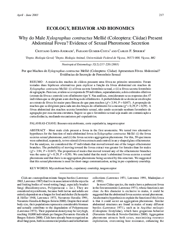 (PDF) Why do male Xylographus contractus Mellié (Coleoptera: Ciidae ...