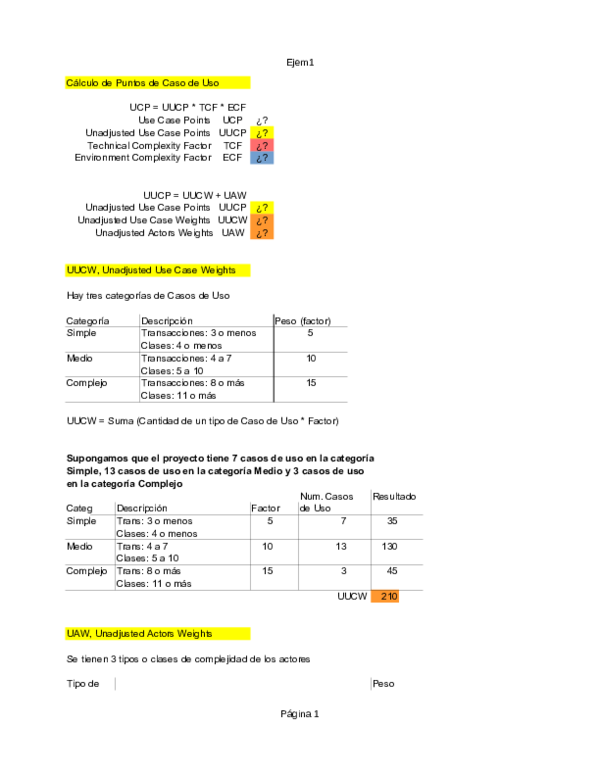 Spreadsheet Use Case Points