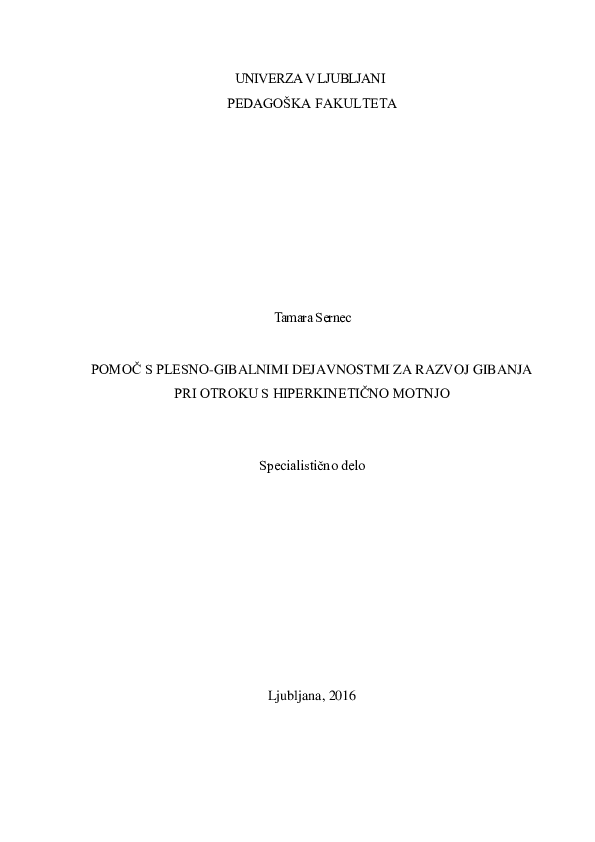 (PDF) Dance-movement therapy for movement development of a child with ...