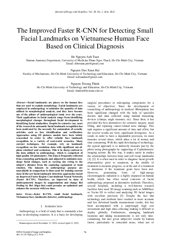 (PDF) The Improved Faster R-CNN for Detecting Small Facial Landmarks on Vietnamese Human Face ...