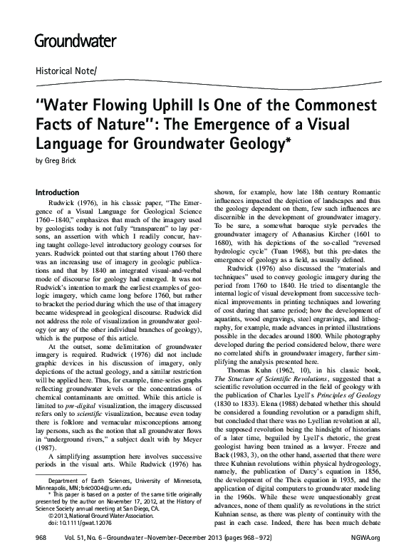 (PDF) “Water Flowing Uphill Is One of the Commonest Facts of Nature ...