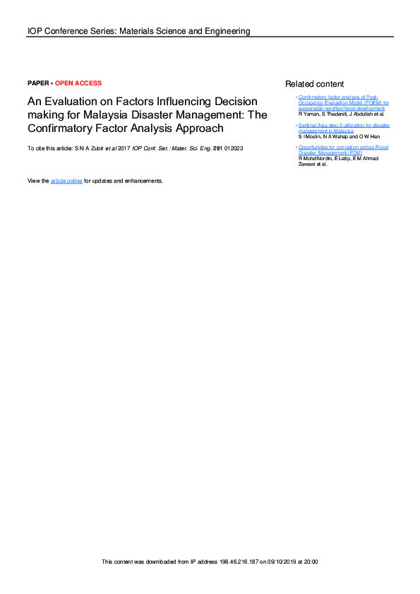 (PDF) An Evaluation on Factors Influencing Decision making for Malaysia ...