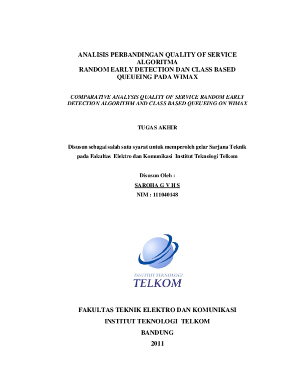 (PDF) Analisis Perbandingan Quality of Service Algoritma Random Early Detection Dan Class Based ...