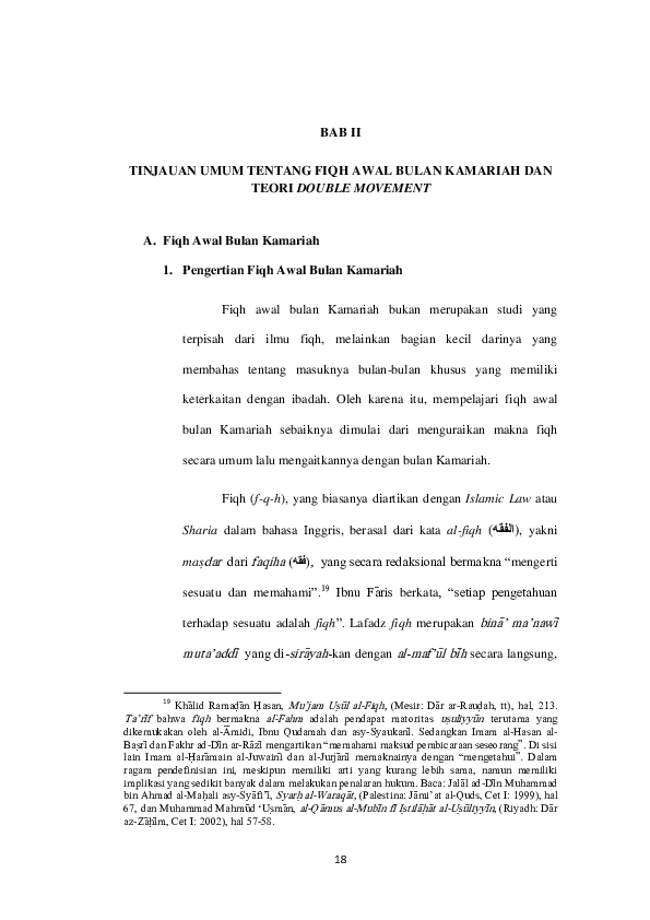 (PDF) Reformulasi fiqh awal bulan Kamariah (aplikasi teori double movement terhadap ayat-ayat ...