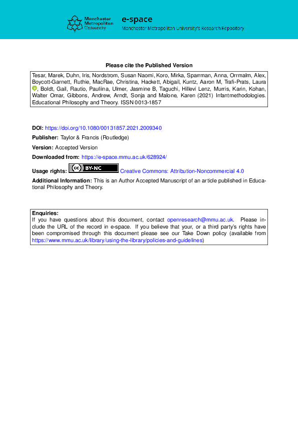 (PDF) Infantmethodologies