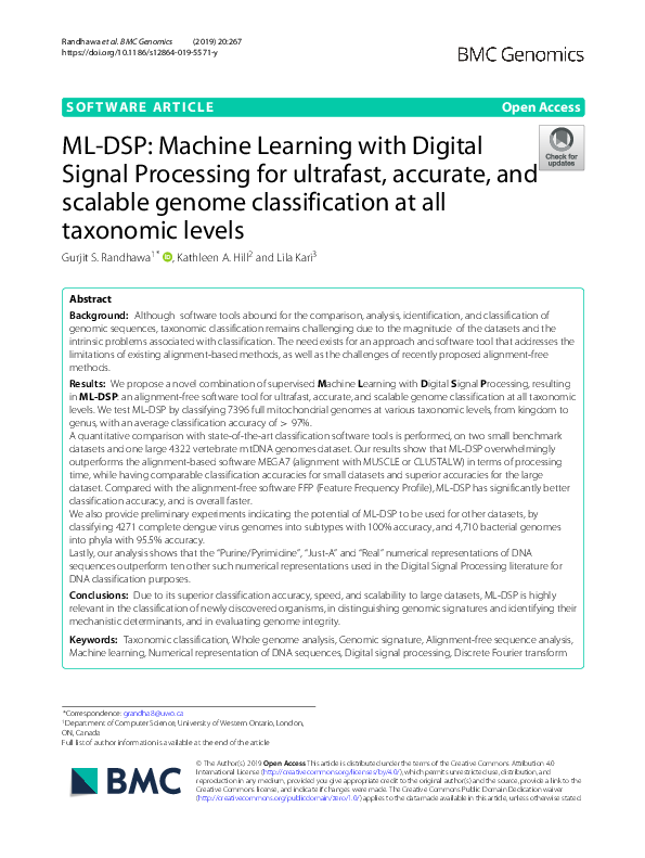 (PDF) ML-DSP: Machine Learning with Digital Signal Processing for ultrafast, accurate, and ...