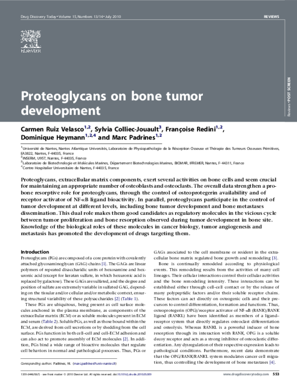 (PDF) Proteoglycans on bone tumor development