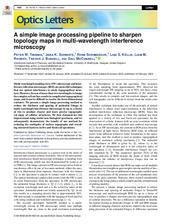 (PDF) A simple image processing pipeline to sharpen topology maps in ...