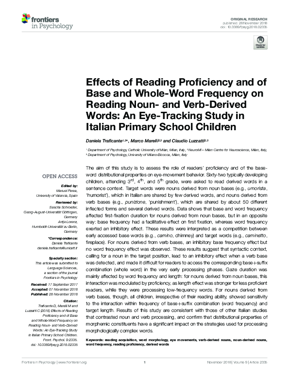 (PDF) Effects of Reading Proficiency and of Base and Whole-Word ...