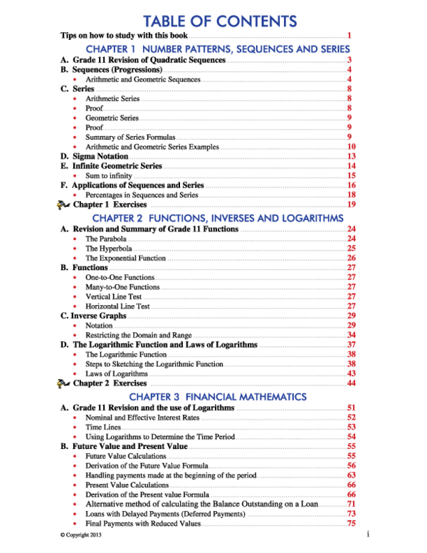 (PDF) Grade 12 Maths pages