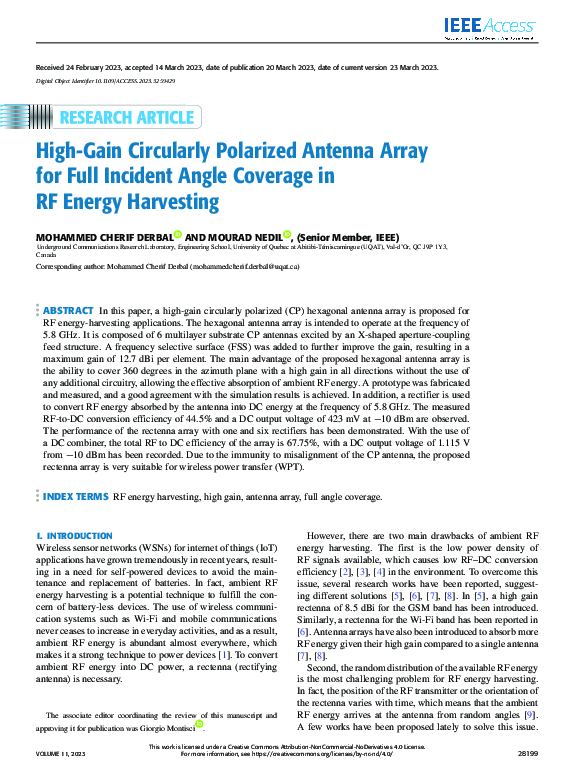 (PDF) High-Gain Circularly Polarized Antenna Array for Full Incident ...