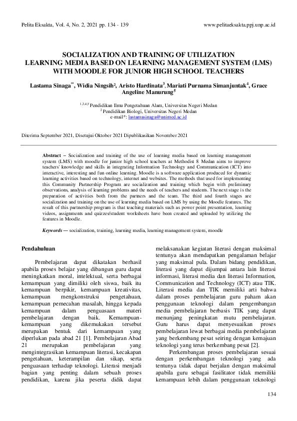 (PDF) Socialization and Training of Utilization Learning Media Based on Learning Management ...