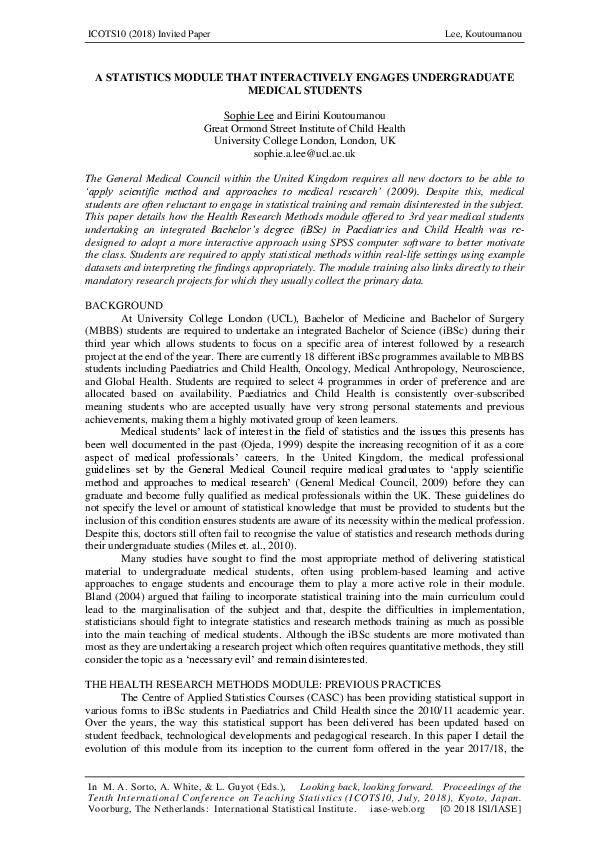 (PDF) A statistics module that interactively engages undergraduate ...