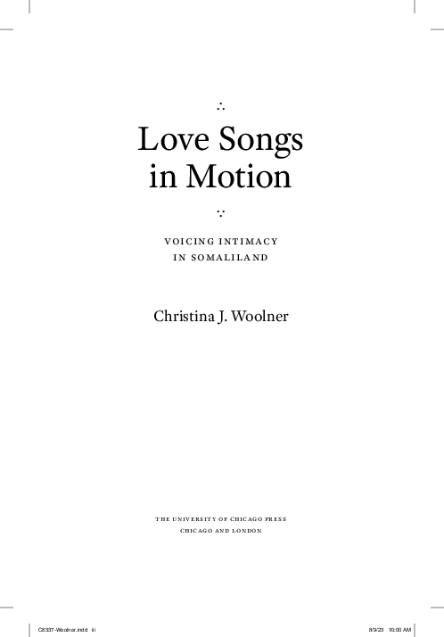 (PDF) Love Songs in Motion: Voicing Intimacy in Somaliland