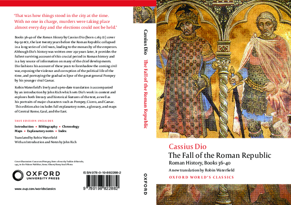 (PDF) Cassius Dio The Fall of the Roman Republic (Roman History, Books ...