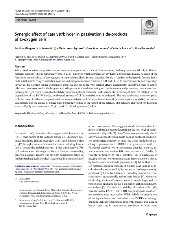 (PDF) Synergic effect of catalyst/binder in passivation side-products ...