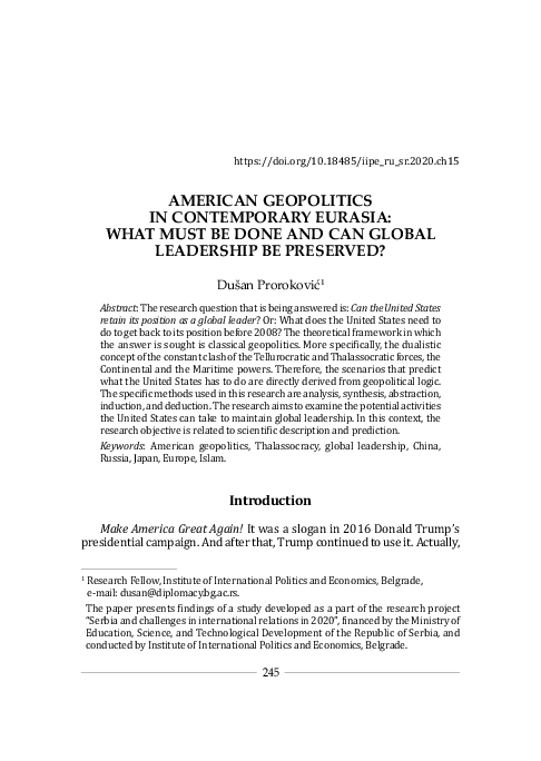 (PDF) American Geopolitics in Contemporary Eurasia: What Must Be Done ...