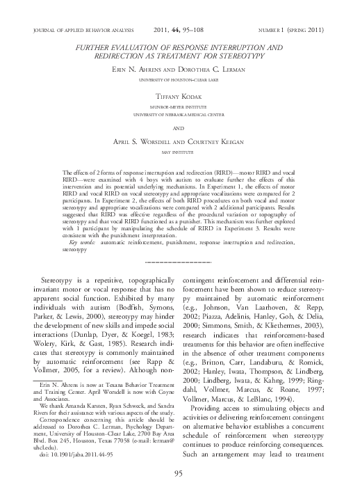 (PDF) Further Evaluation of Response Interruption and Redirection as ...