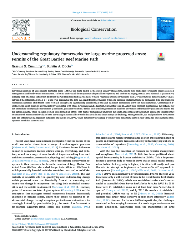 (PDF) Understanding regulatory frameworks for large marine protected ...