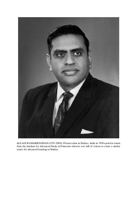 (PDF) The Legacy of Alladi Ramakrishnan in the Mathematical Sciences