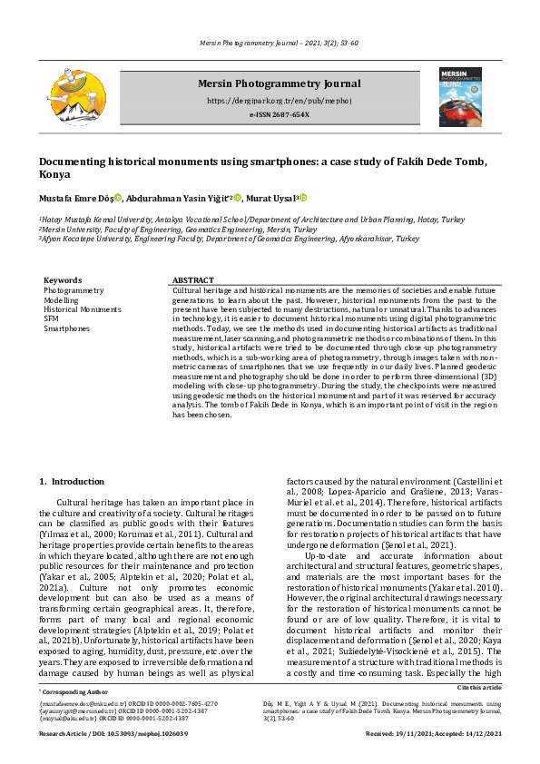 (PDF) Documenting historical monuments using smartphones: a case study ...