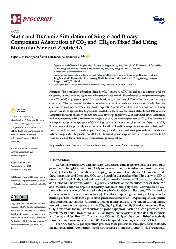 Pdf Static And Dynamic Simulation Of Single And Binary Component