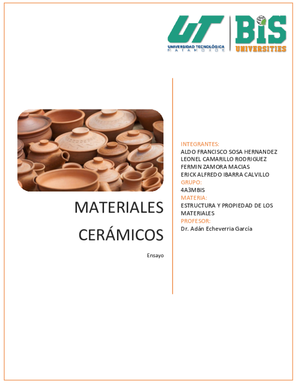 (PDF) Materiales Cerámicos ENSAYO