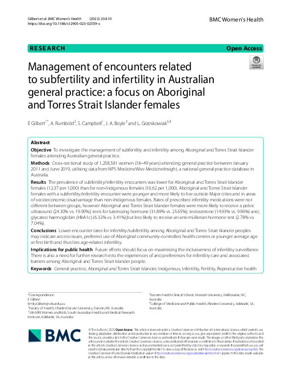 (PDF) Management of encounters related to subfertility and infertility ...