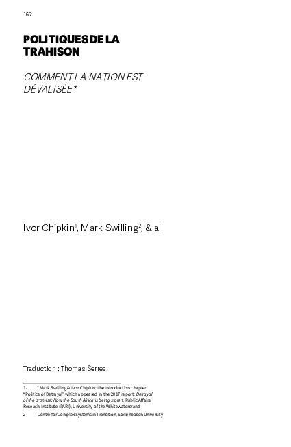 (PDF) Politiques de la trahison | Ivor Chipkin - Academia.edu