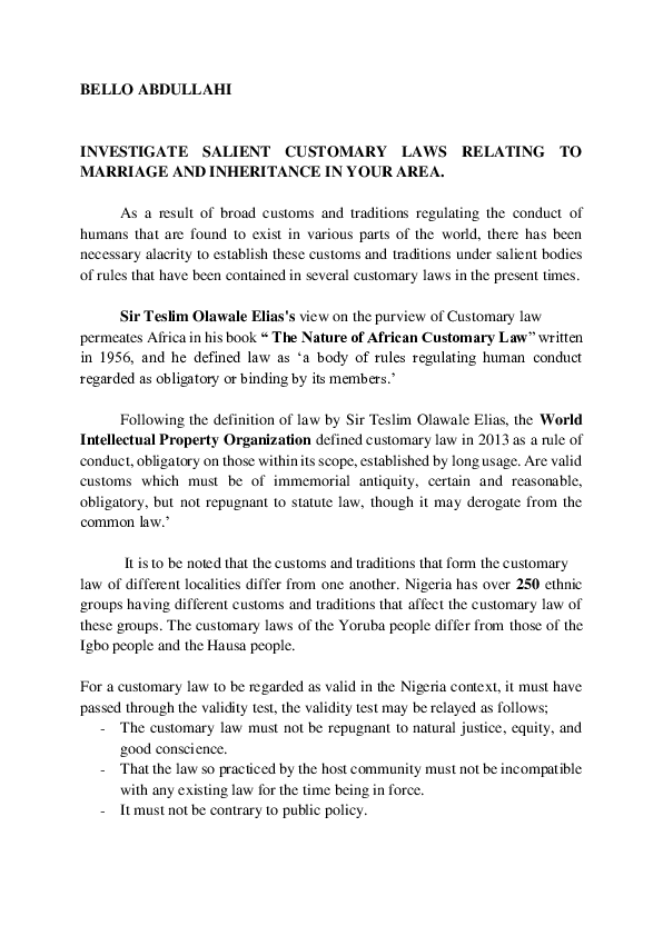 (PDF) Customary