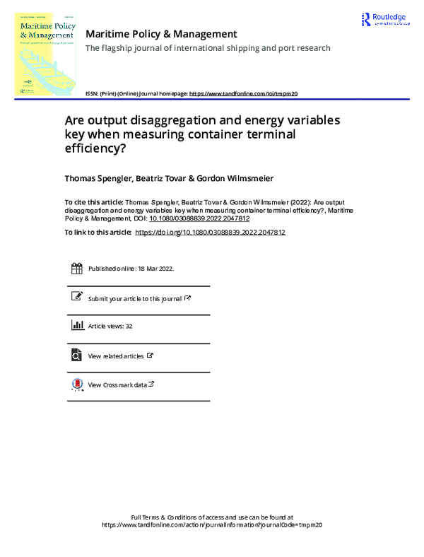 (PDF) Are output disaggregation and energy variables key when measuring ...