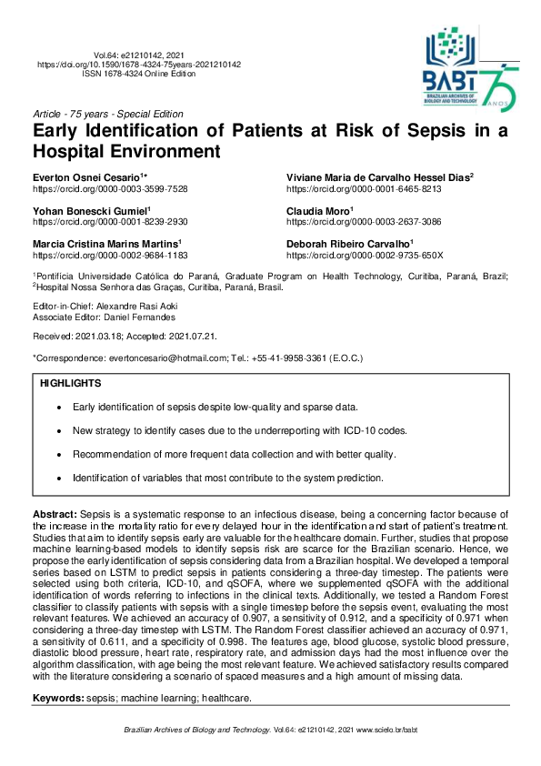 (PDF) Early Identification of Patients at Risk of Sepsis in a Hospital ...