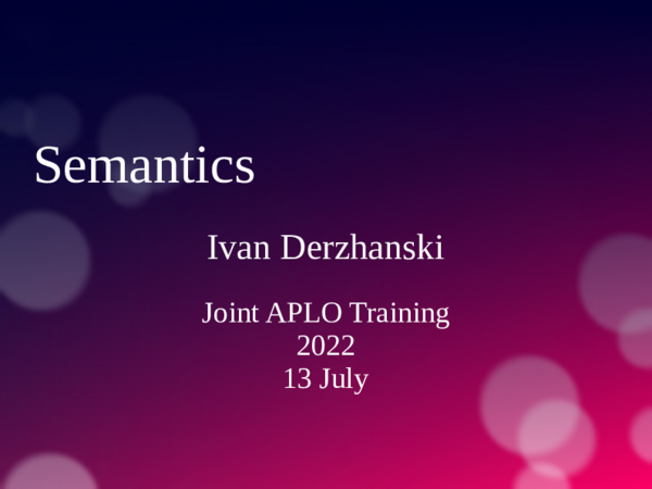 (PDF) Semantics