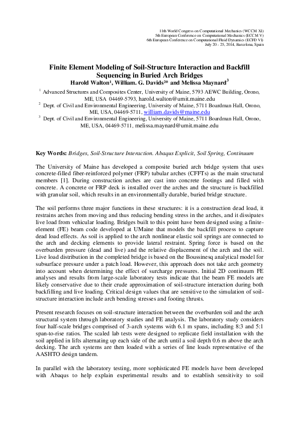 (PDF) Finite Element Modeling of Soil Structure Interaction System with Interface: A Review