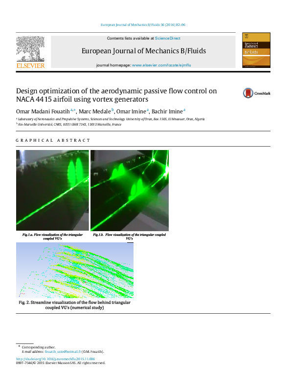 (PDF) Design optimization of the aerodynamic passive flow control on NACA 4415 airfoil using ...