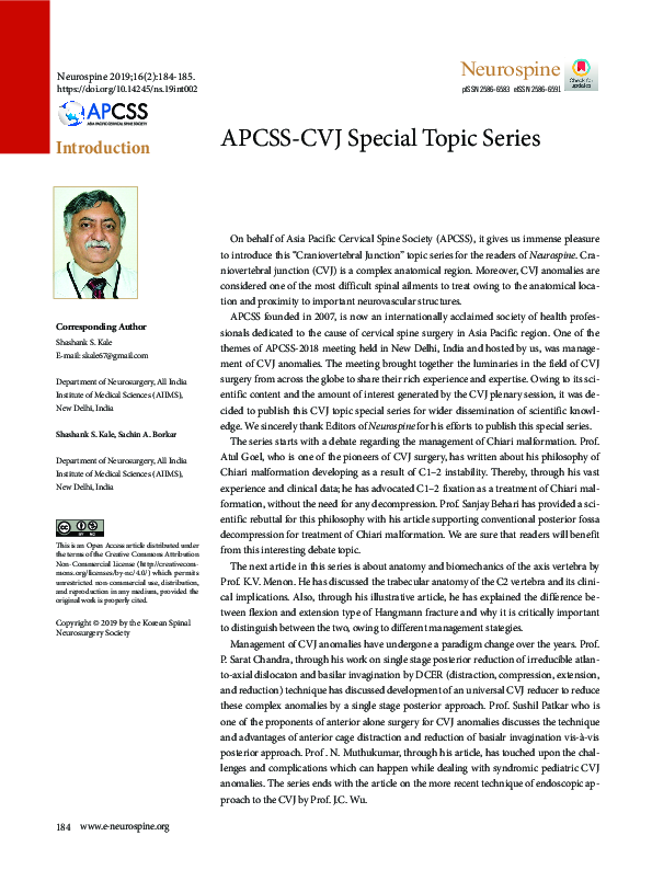 (PDF) APCSS-CVJ Special Topic Series
