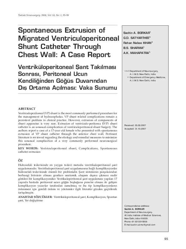 (PDF) Spontaneous extrusion of migrated ventriculoperitoneal shunt ...