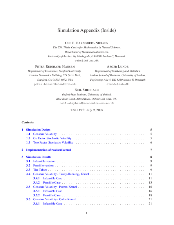 (PDF) Simulation Appendix (Inside) | Reinhard Hansen - Academia.edu