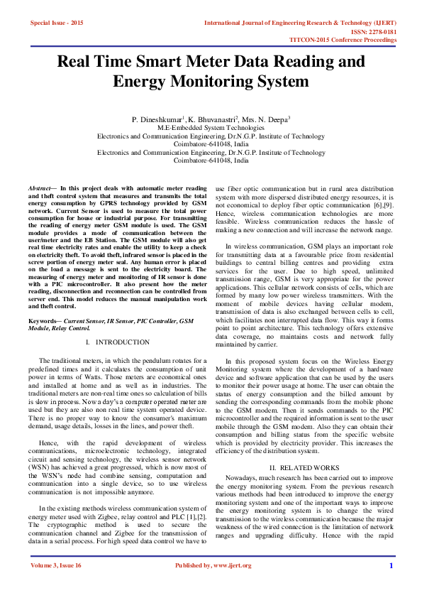 (PDF) Real Time Smart Meter Data Reading and Energy Monitoring System