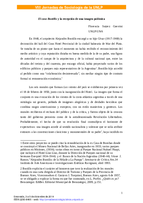 (PDF) El caso Bustillo y la recepción de una imagen polémica