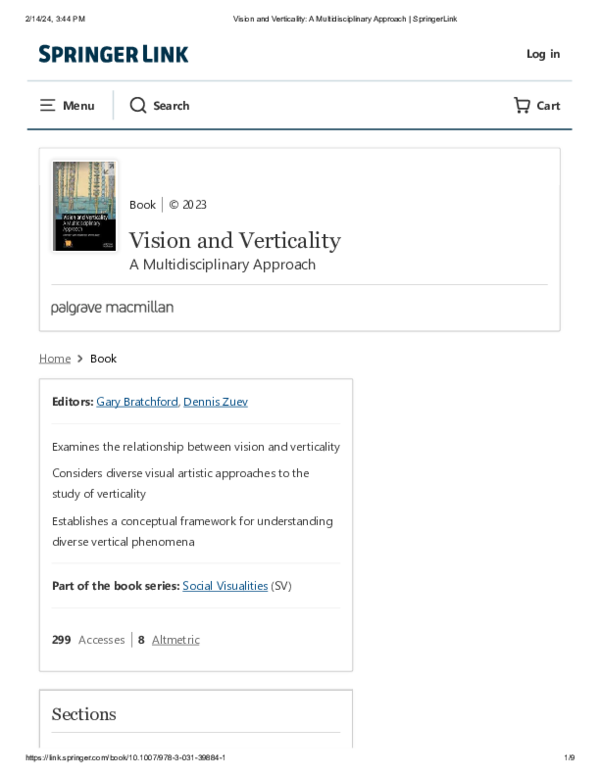 (PDF) Vision and Verticality: A Multidisciplinary Approach