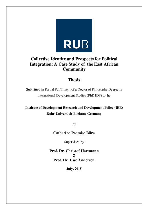 (PDF) Collective Identity and Political Integration