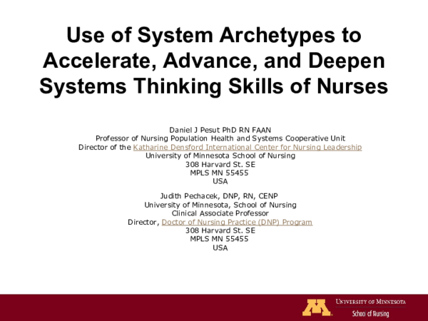 (PDF) Use of System Archetypes to Accelerate, Advance, and Deepen ...