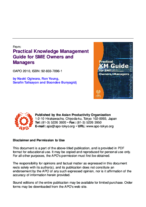 (PDF) Practical knowledge management guide for SME owners and managers