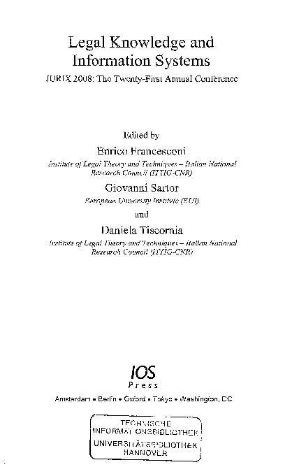 (PDF) Legal Knowledge and Information Systems