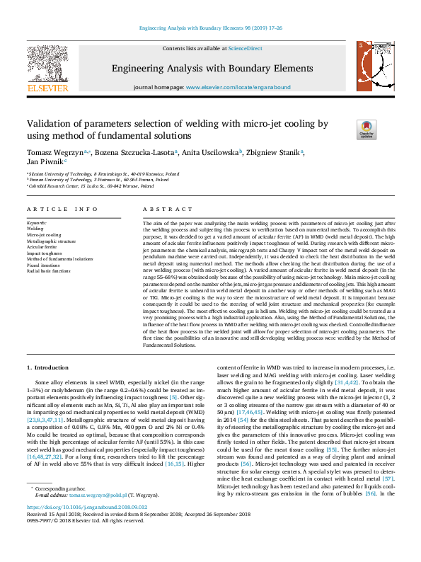 (PDF) Validation of parameters selection of welding with micro-jet cooling by using method of ...