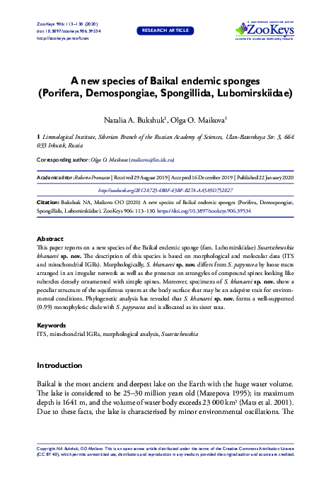 (PDF) Australian freshwater sponges with a new species of ...