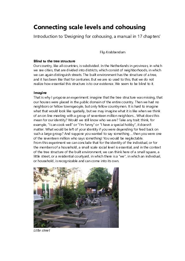 (PDF) Connecting scale levels and cohousing
