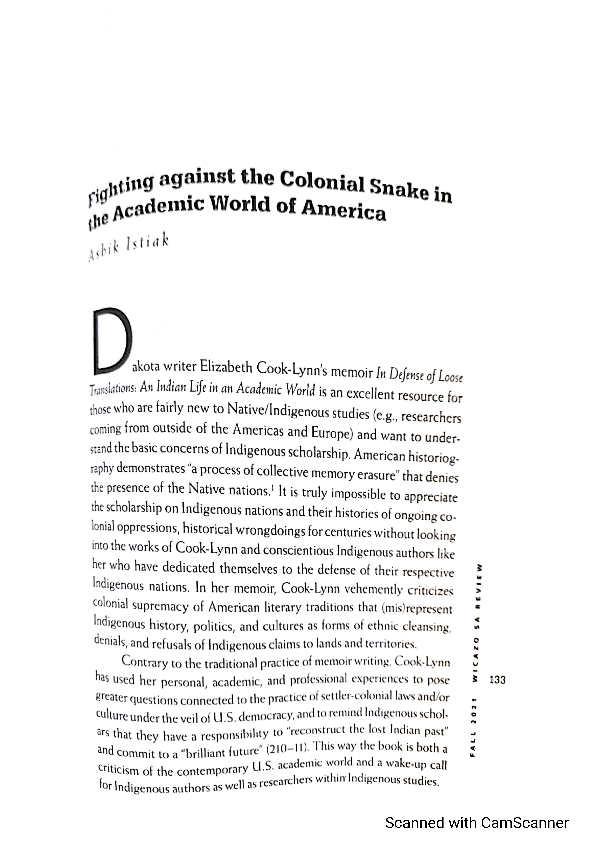 (PDF) Fighting against the Colonial Snake in the Academic World of America