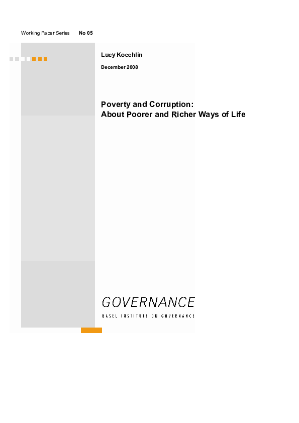 (PDF) Working Paper 5: Poverty and corruption